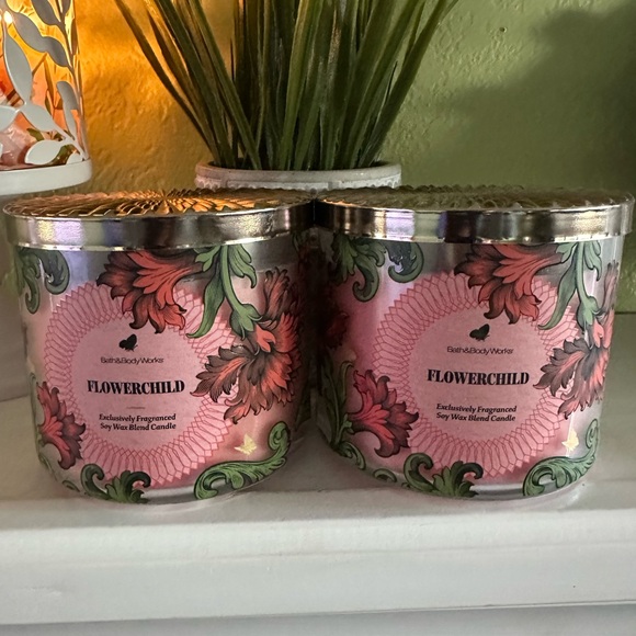 Bath & Body Works | Accents | New Bbw X2 Flower Child Candle Set | Poshmark